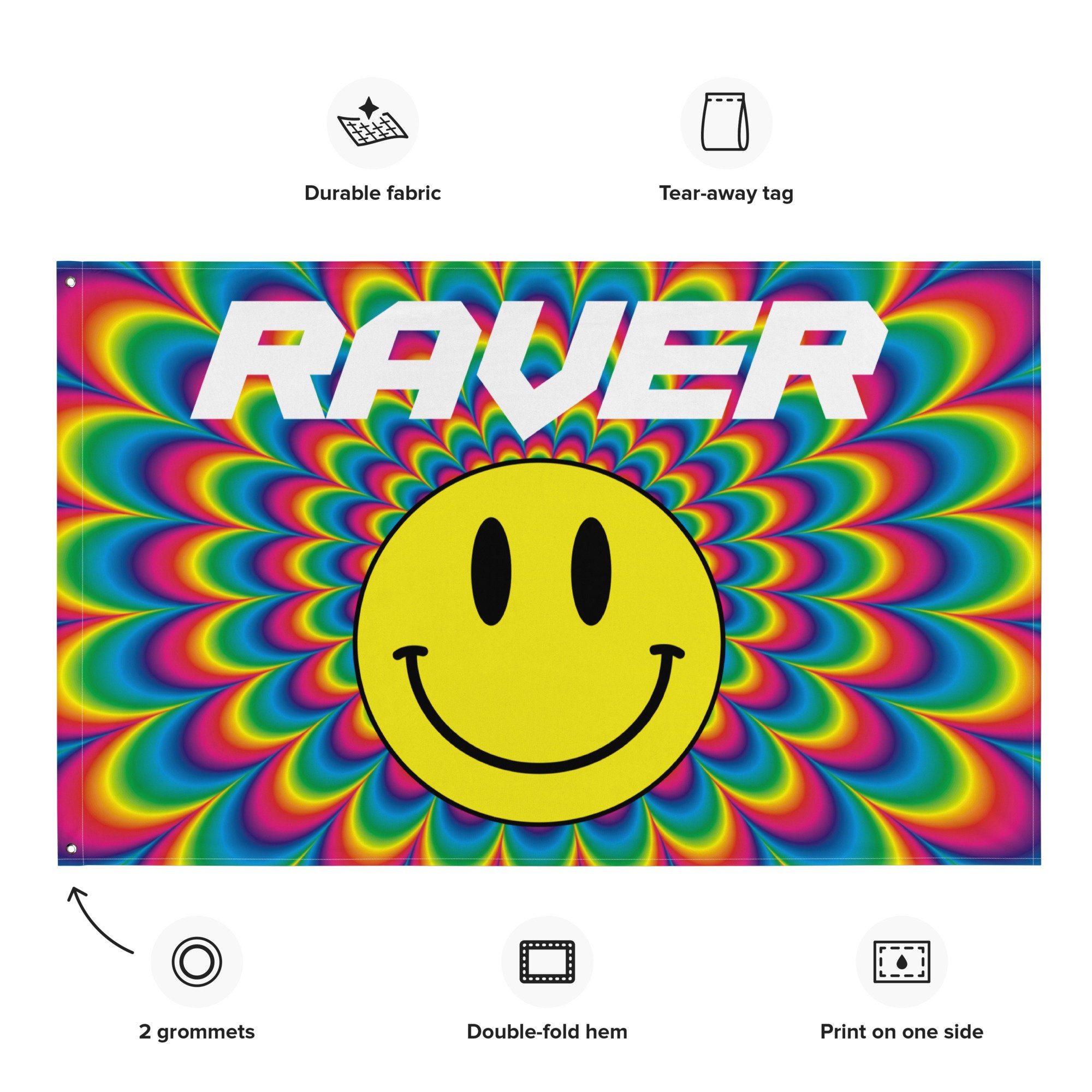 Raver Flag Wall Hang Sign for Bar, Bedrrom, Man Caves, She Sheds, Party ...
