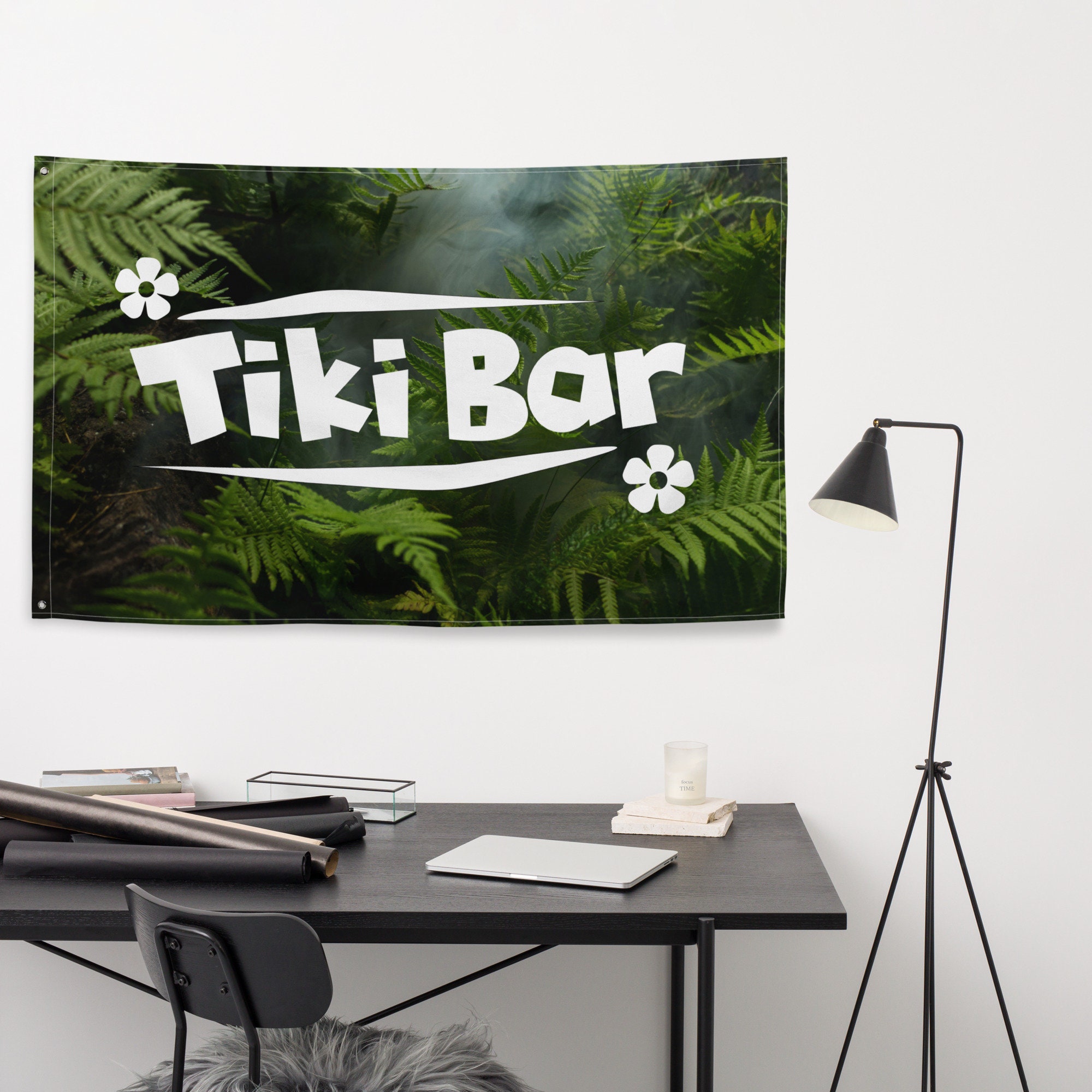 Tiki Bar Flag Wall Hang Sign for Bar, Bedrrom, Man Caves, She Sheds ...