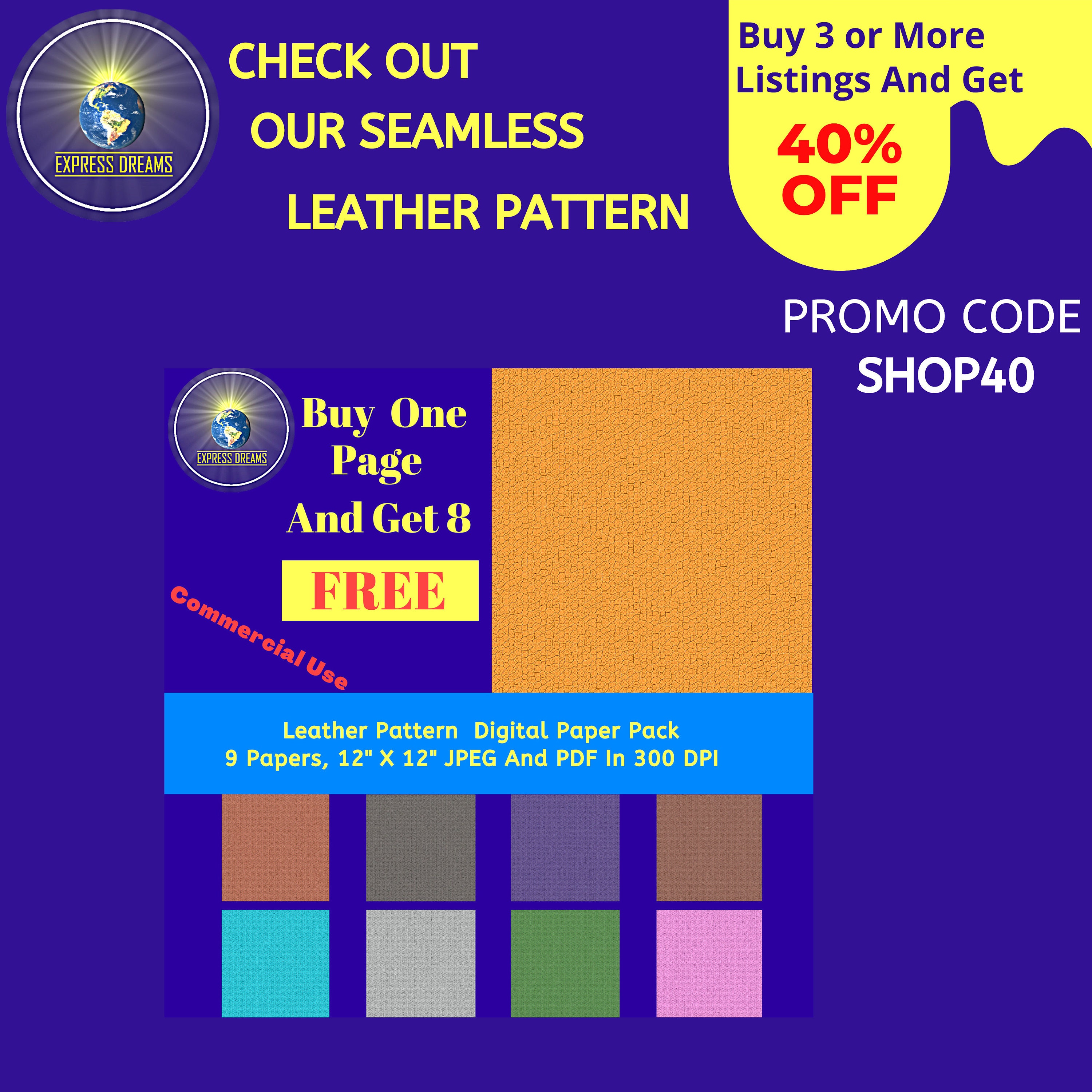 Sway Leather Digital Paper Pack, Digital Leather Texture, Leather ...