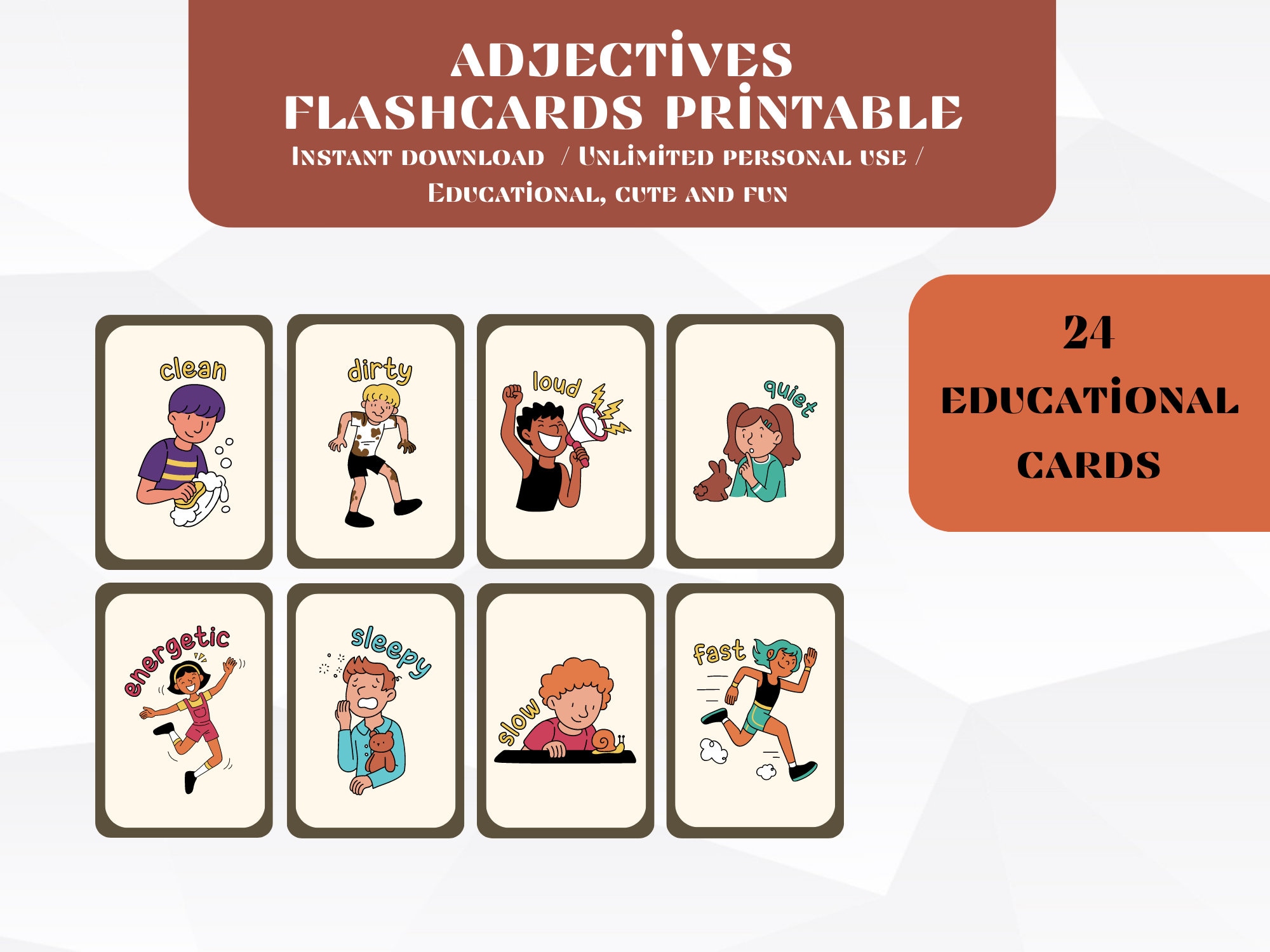 Adjective Picture Cards