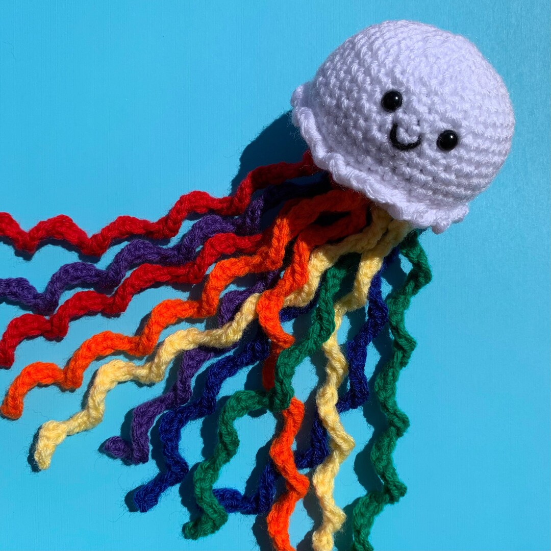 Crochet Jellyfish Pride Flag Plushie - Etsy