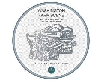 Farm Scene Metal Sign Dxf Cut File - Etsy