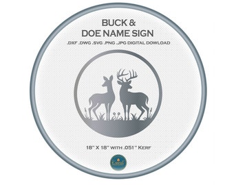 Wildlife Scene Deer 1 DXF / SVG File for Plasma, Laser, Waterjet ...