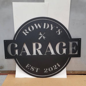 Garage Sign DXF File, Custom Car Sign SVG, CNC Plasma, Laser Cut Files ...