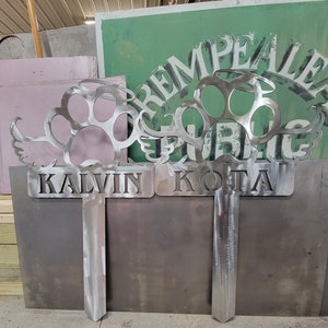 Pet Memorial Yard Sign SVG, DXF Cut Files for CNC Plasma, Laser, Xtool ...