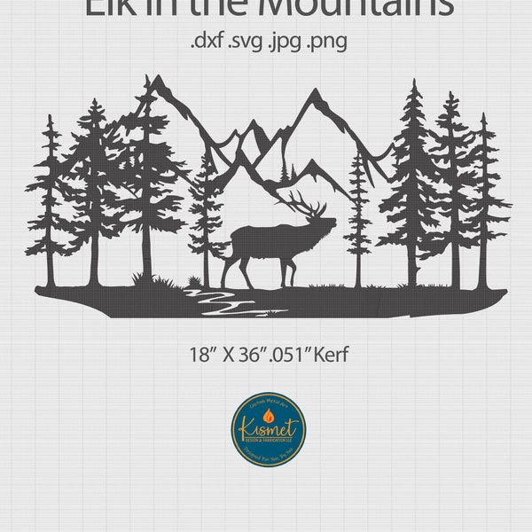 Dxf Files Elk Scene - Etsy