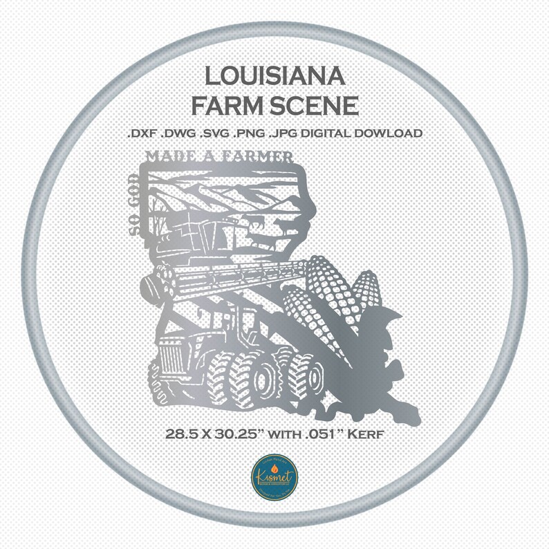 Louisiana Farm Scene SVG, Farm Sign DXF, Xtool PNG, Cnc Plasma Cut ...