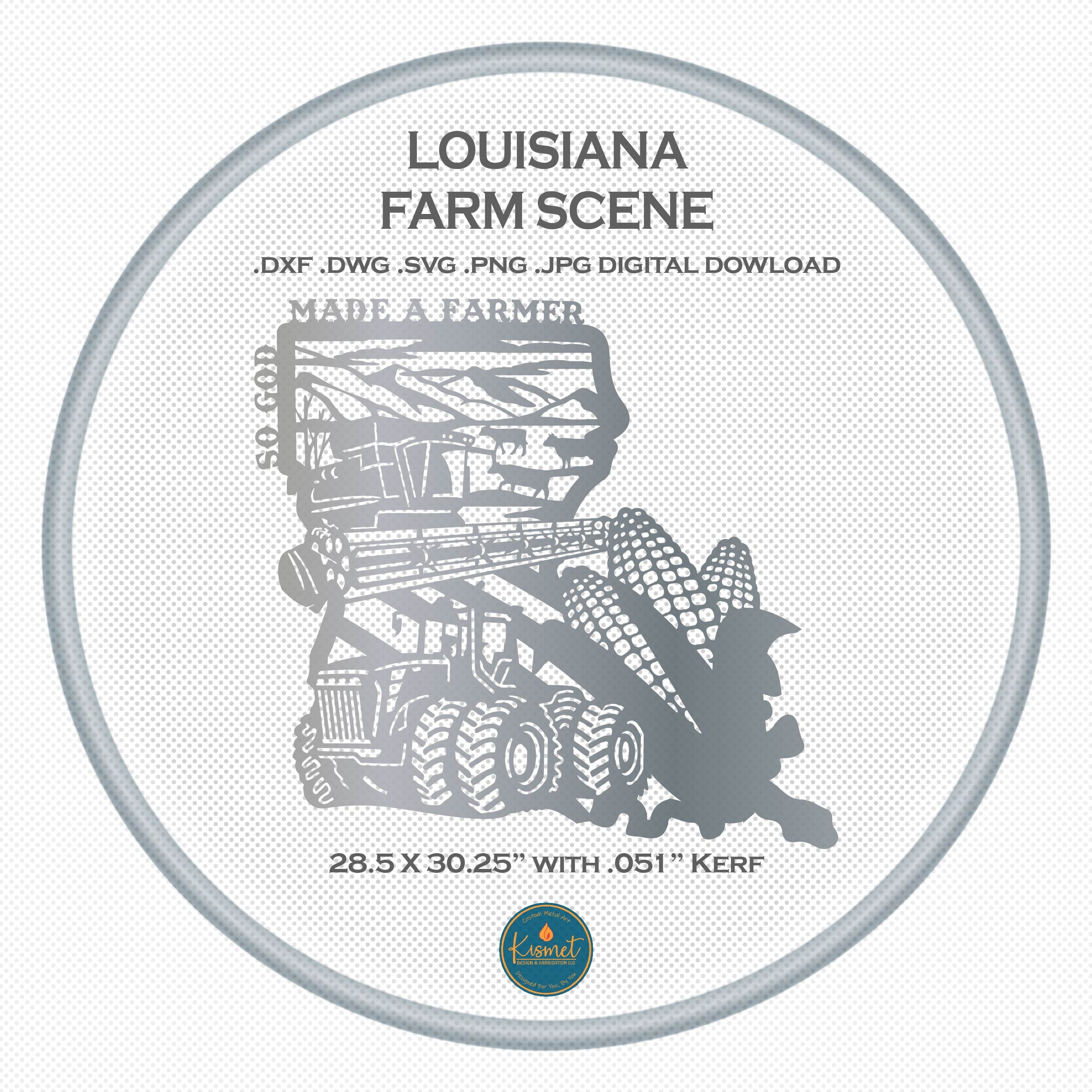 Farm Sign Dxf File for Cnc Plasma, Louisiana Svg Files for Laser ...