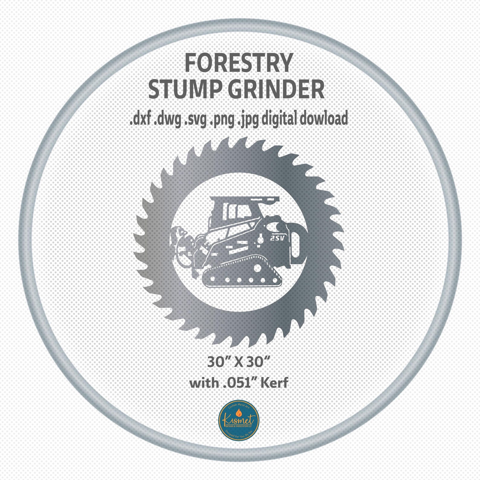 Stump Grinder Logo Sign Svg Files for Laser Cutter, Forestry Sign Dxf ...