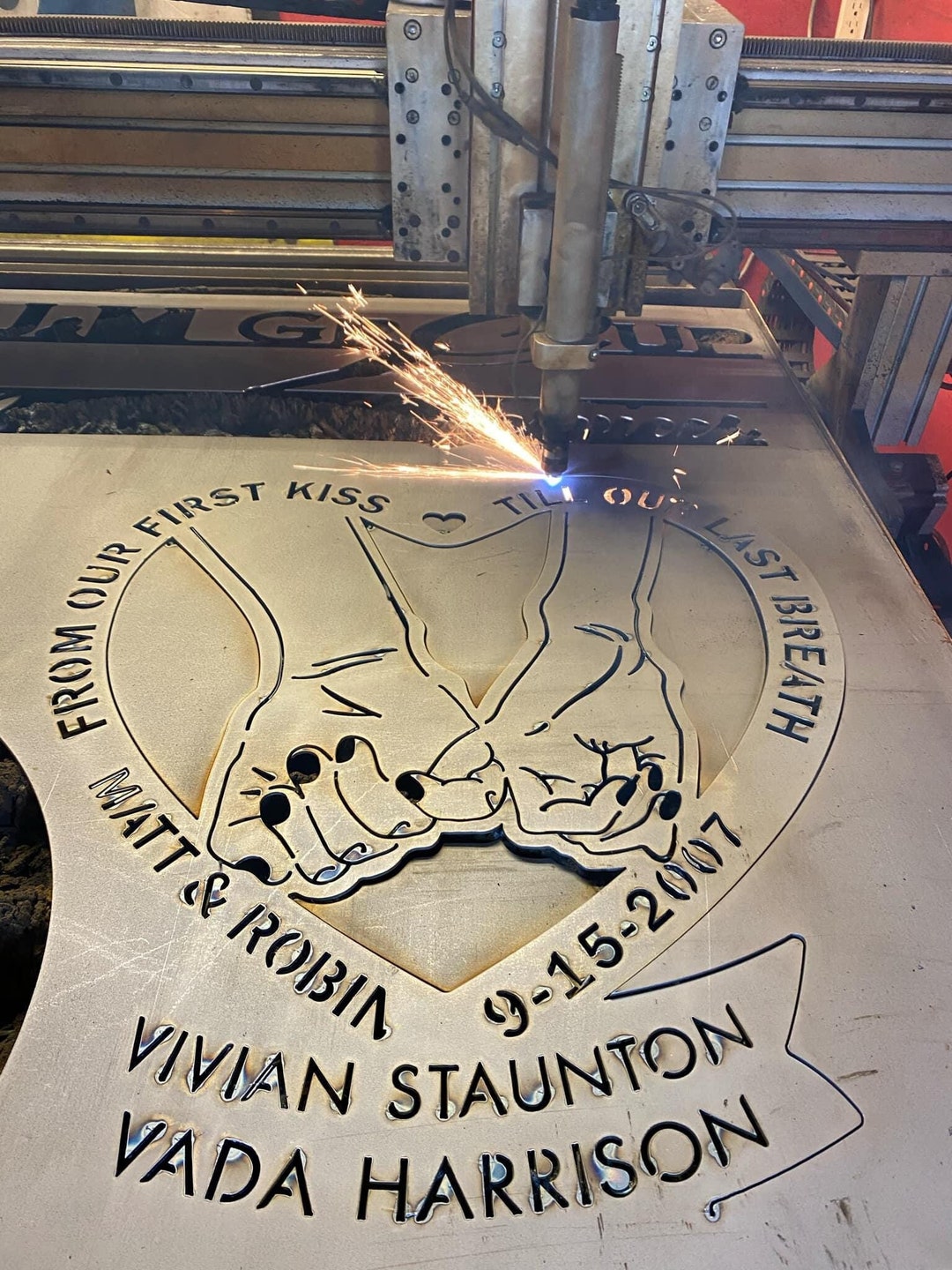 Love Sign DXF Files: Wedding SVG, CNC Plasma Laser Cut File, Cricut ...
