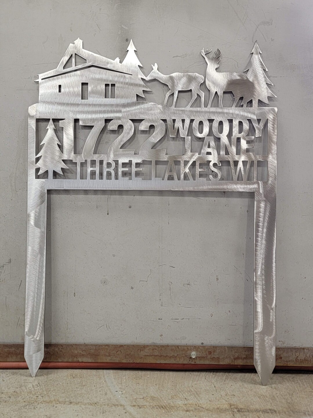 Deer Address Sign CNC Plasma DXF File: Laser SVG Cut Files, Cricut ...