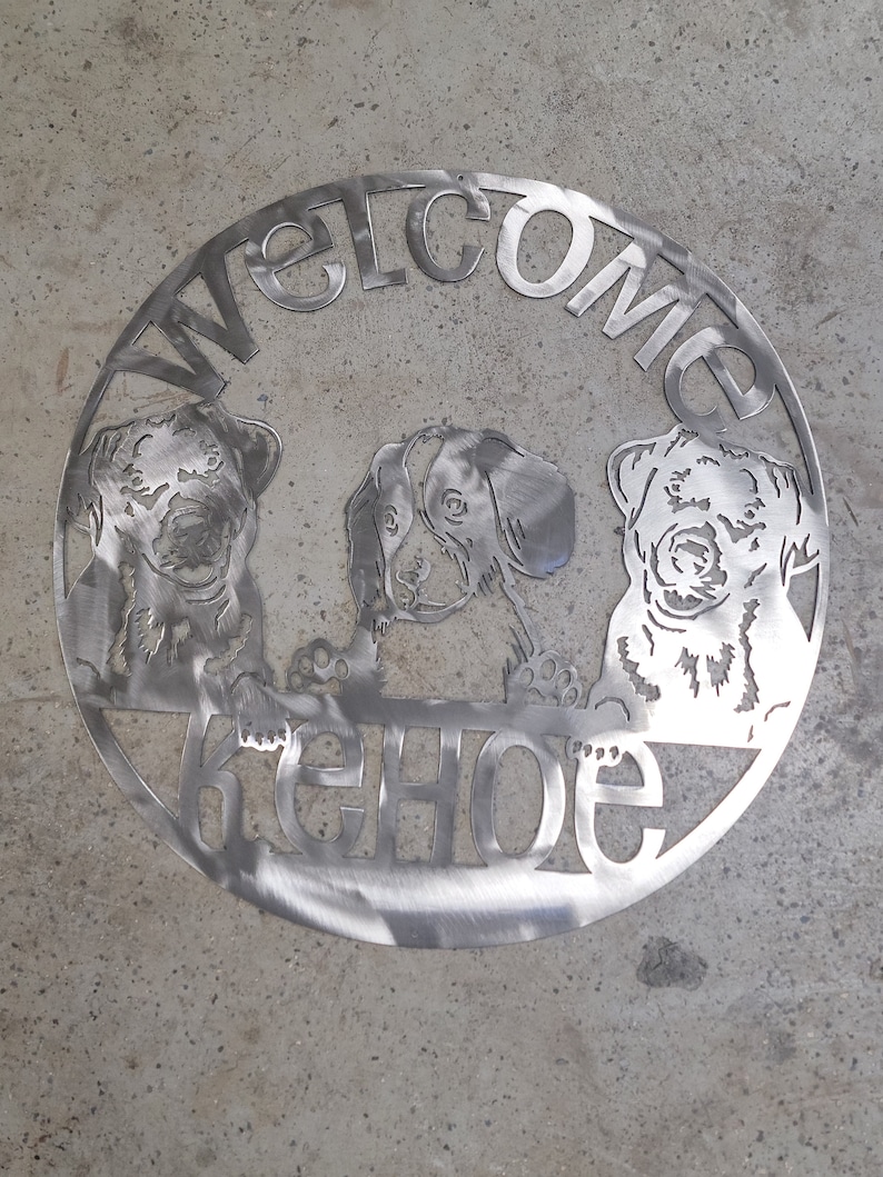 Personalized Welcome Dog Sign Svg Dxf File for CNC Plasma - Etsy Australia