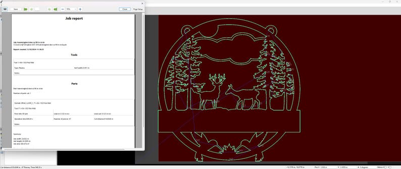 Deer Sign Dxf File for Cnc Plasma Cutting, Nature Scene Svg File for ...