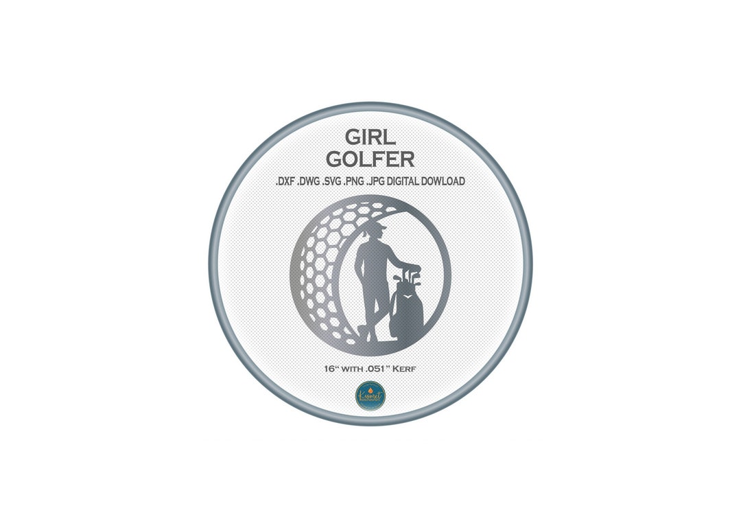 Girl Golfing Svg File for Laser Cutters, Golf Dxf Plasma Cut File for ...