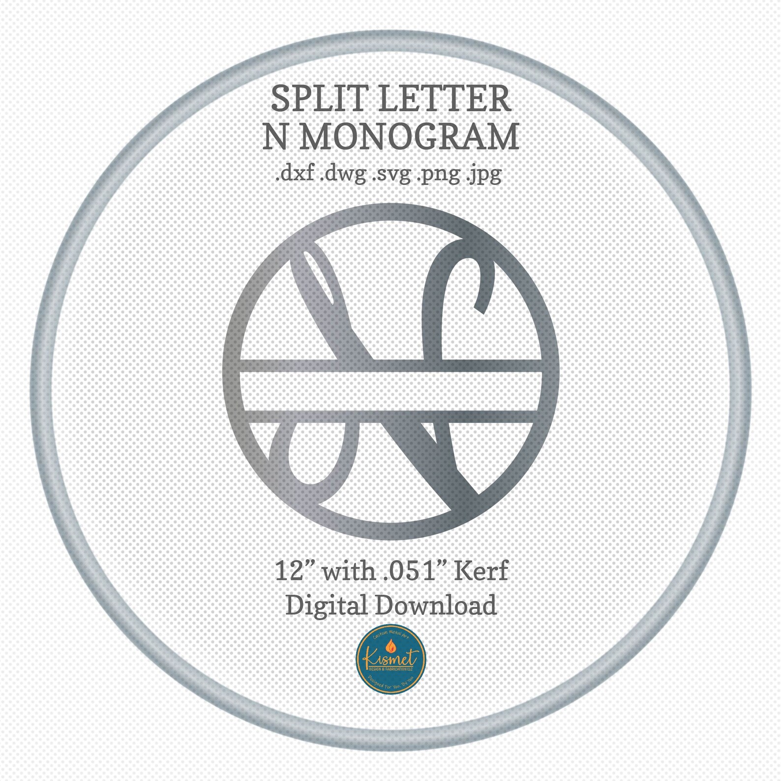Split Letter Monogram Svg Files for Laser Cut Signs, Letter N Monogram ...