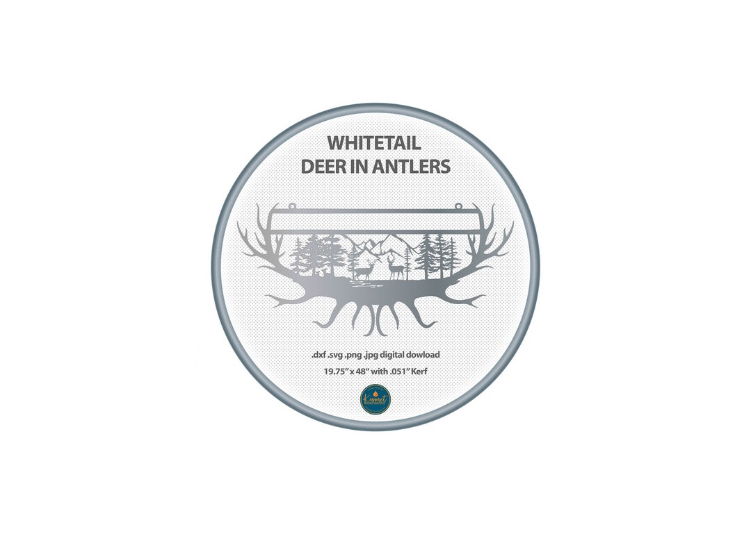 Personalized Whitetail Deer Dxf File for Cnc Plasma, Hunting Dxf Cut ...