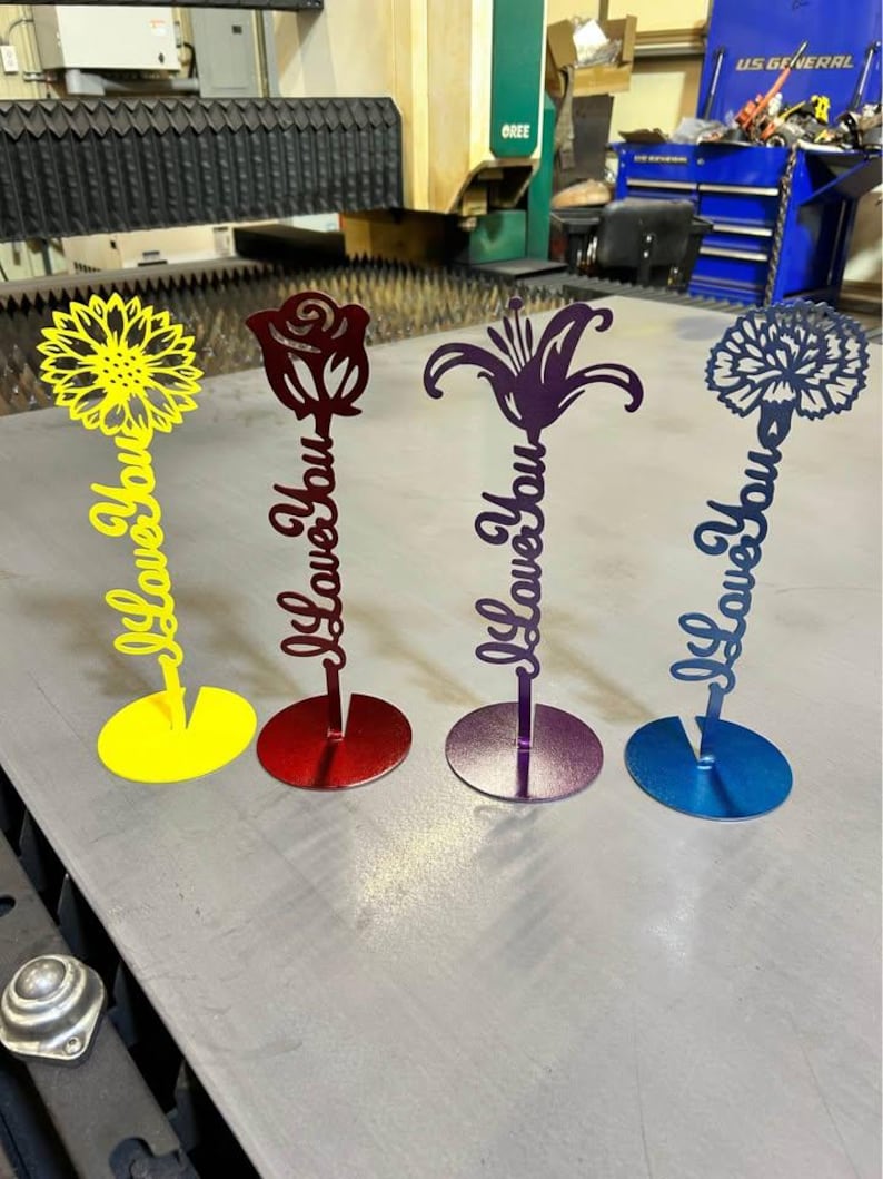 Forever Flowers Plasma Cut File - I Love You DXF, SVG, CNC, Laser ...