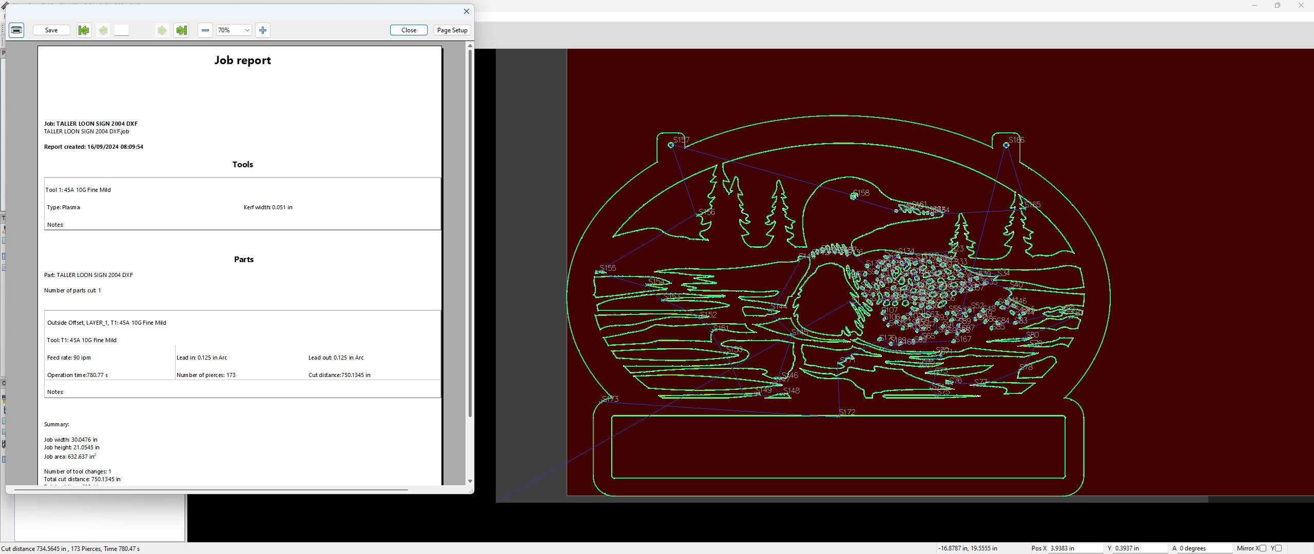 Common Loon Sign Cut File for Plasma Cutter, Personalized Dxf File for ...