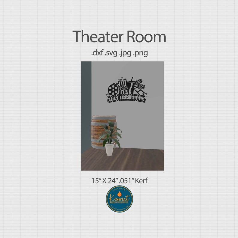 Theater Dxf File for Cnc Plasma, Kismet Cut Ready DXF, Movie Room Svg ...