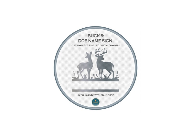 Deer Sign Laser Cut File, Doe Buck Xtool SVG, CNC Plasma DXF (digital ...