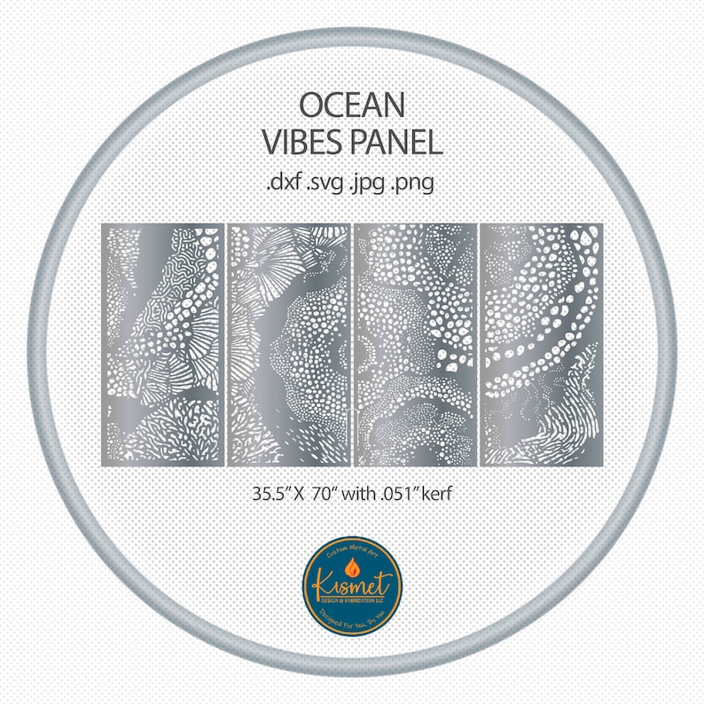 Beach Waves Panel Dxf Files for Cnc Plasma Cutting, Ocean Svg Files for ...