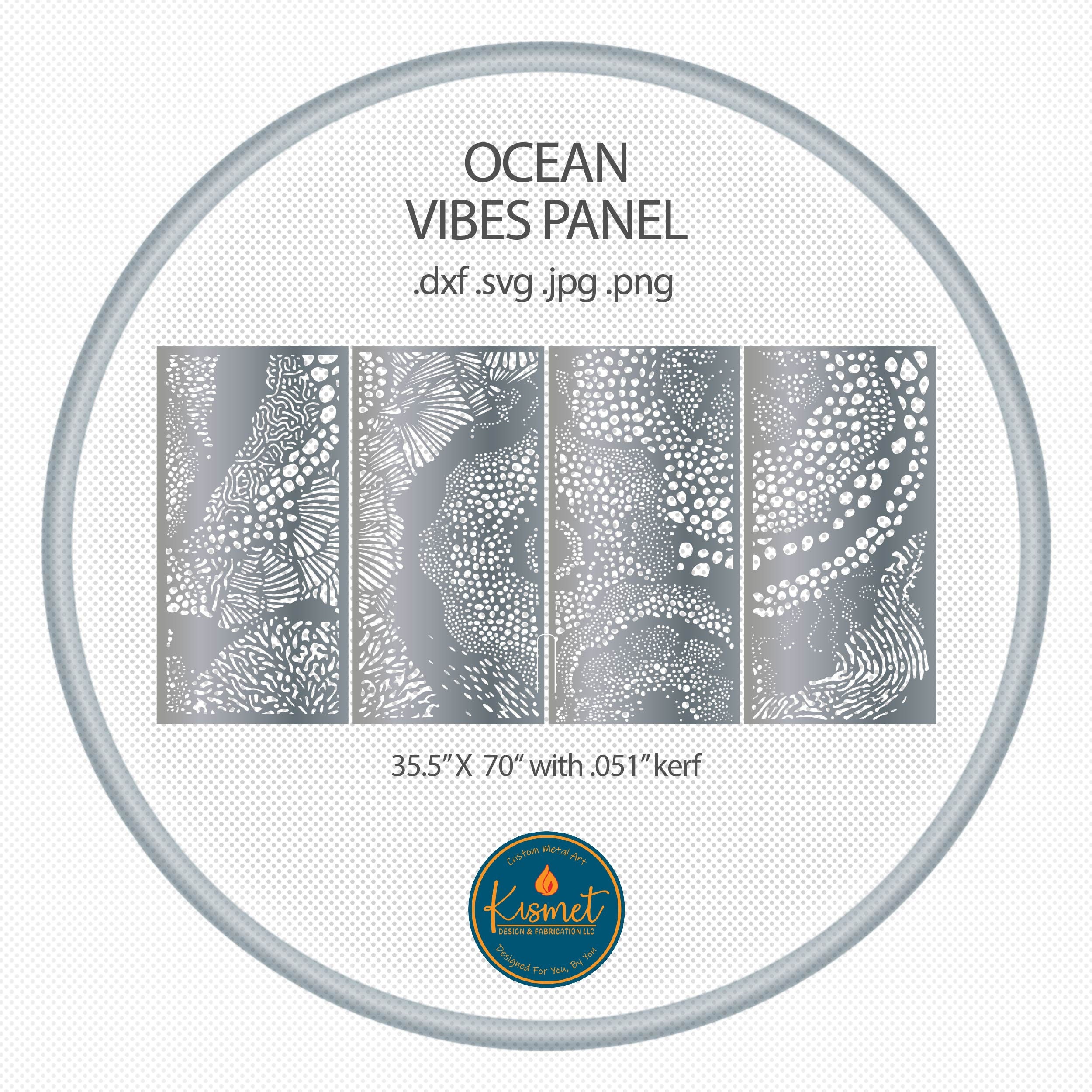 Beach Waves Panel Dxf Files for Cnc Plasma Cutting, Ocean Svg Files for ...