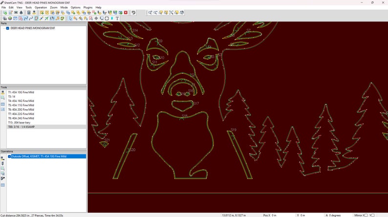 Personalized Deer Dxf File for Cnc Plasma, Hunting Dxf Cut Files for ...