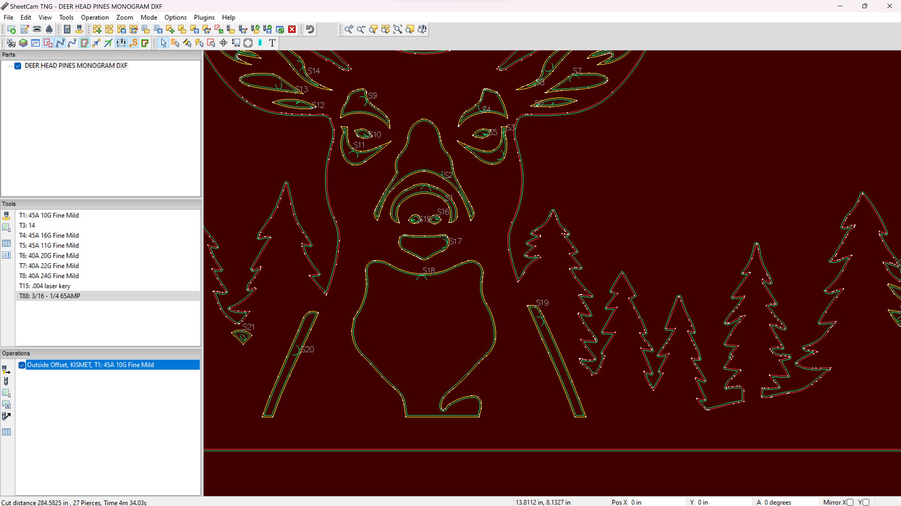 Personalized Deer Dxf File for Cnc Plasma, Hunting Dxf Cut Files for ...