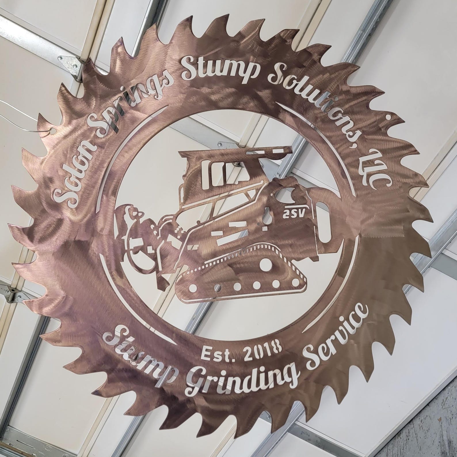 Stump Grinder Logo Sign Svg Files for Laser Cutter, Forestry Sign Dxf ...