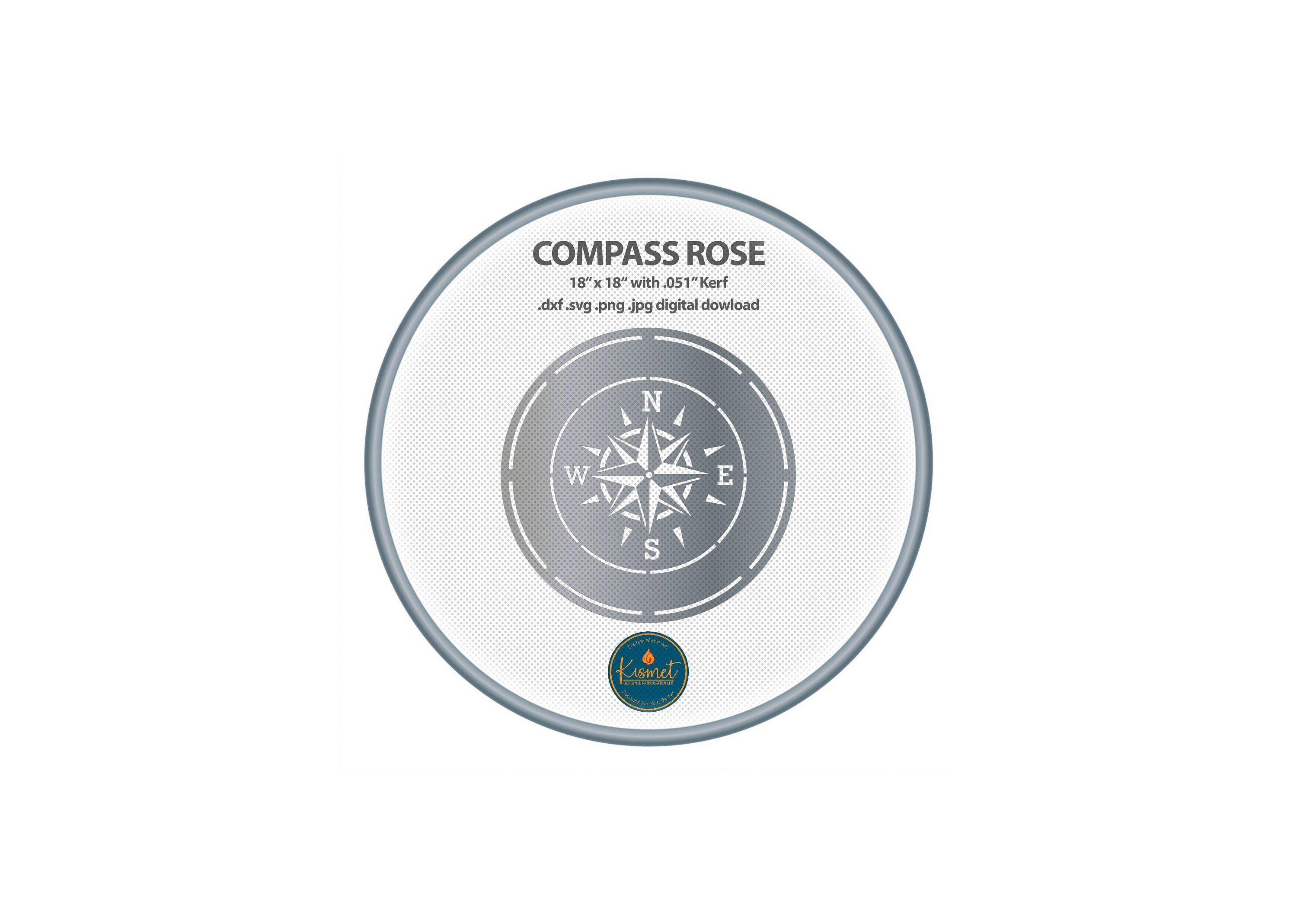 Compass Sign Dxf Files for Cnc Plasma Cutting, Adventure Sign Dxf Cut ...