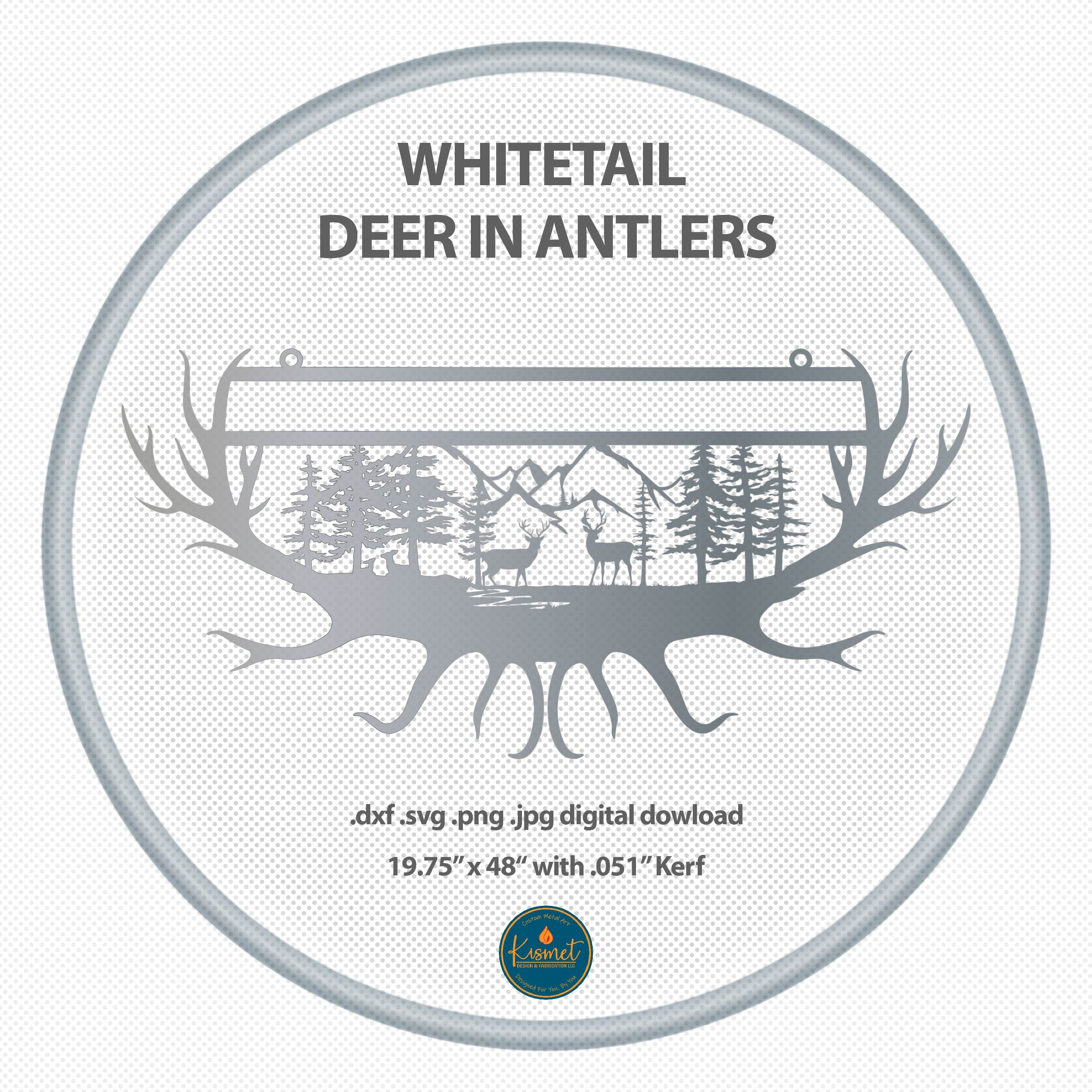 Personalized Whitetail Deer Dxf File for Cnc Plasma, Hunting Dxf Cut ...