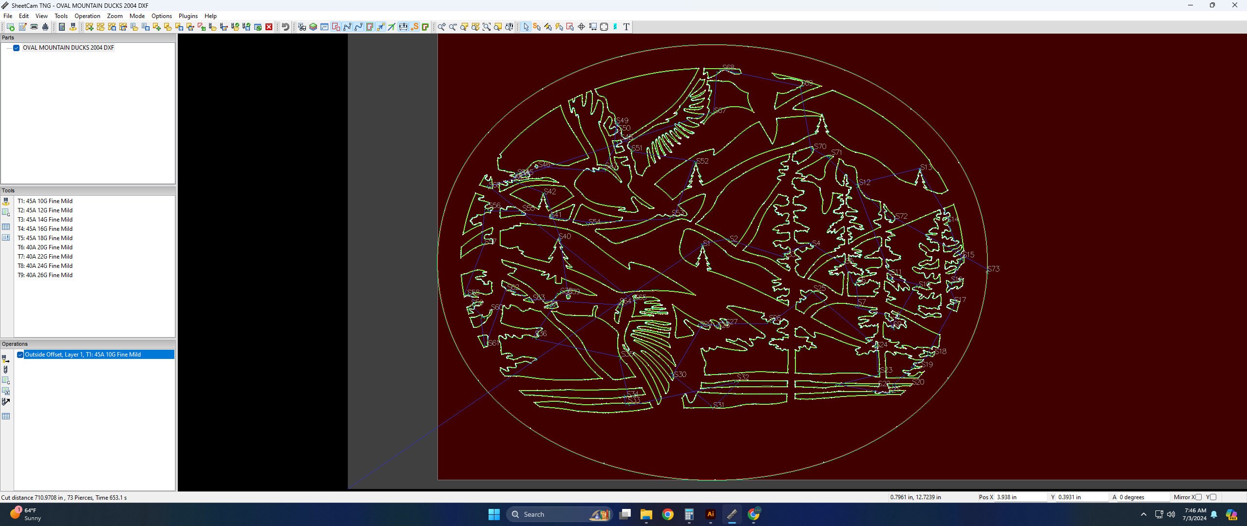 Duck Dxf File for Cnc Plasma Cut Sign, Duck Scene Svg File for Laser ...