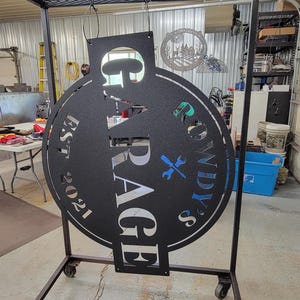 Garage Sign DXF File, Custom Car Sign SVG, CNC Plasma, Laser Cut Files ...