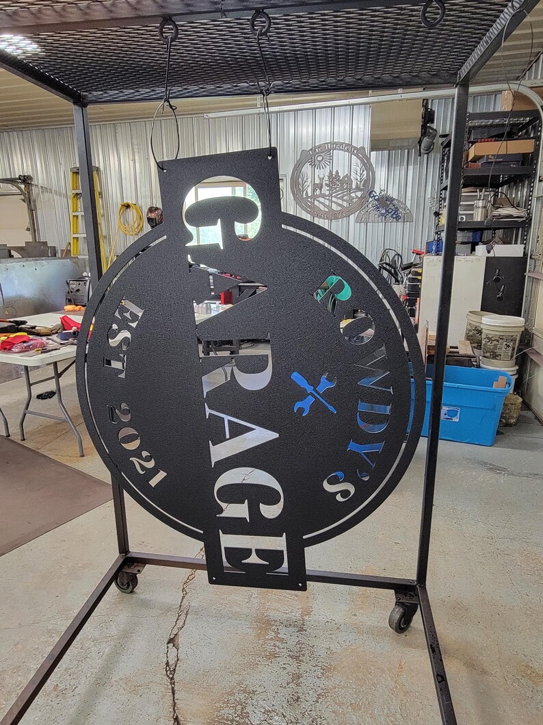 Garage Sign DXF File, Custom Car Sign SVG, CNC Plasma, Laser Cut Files ...
