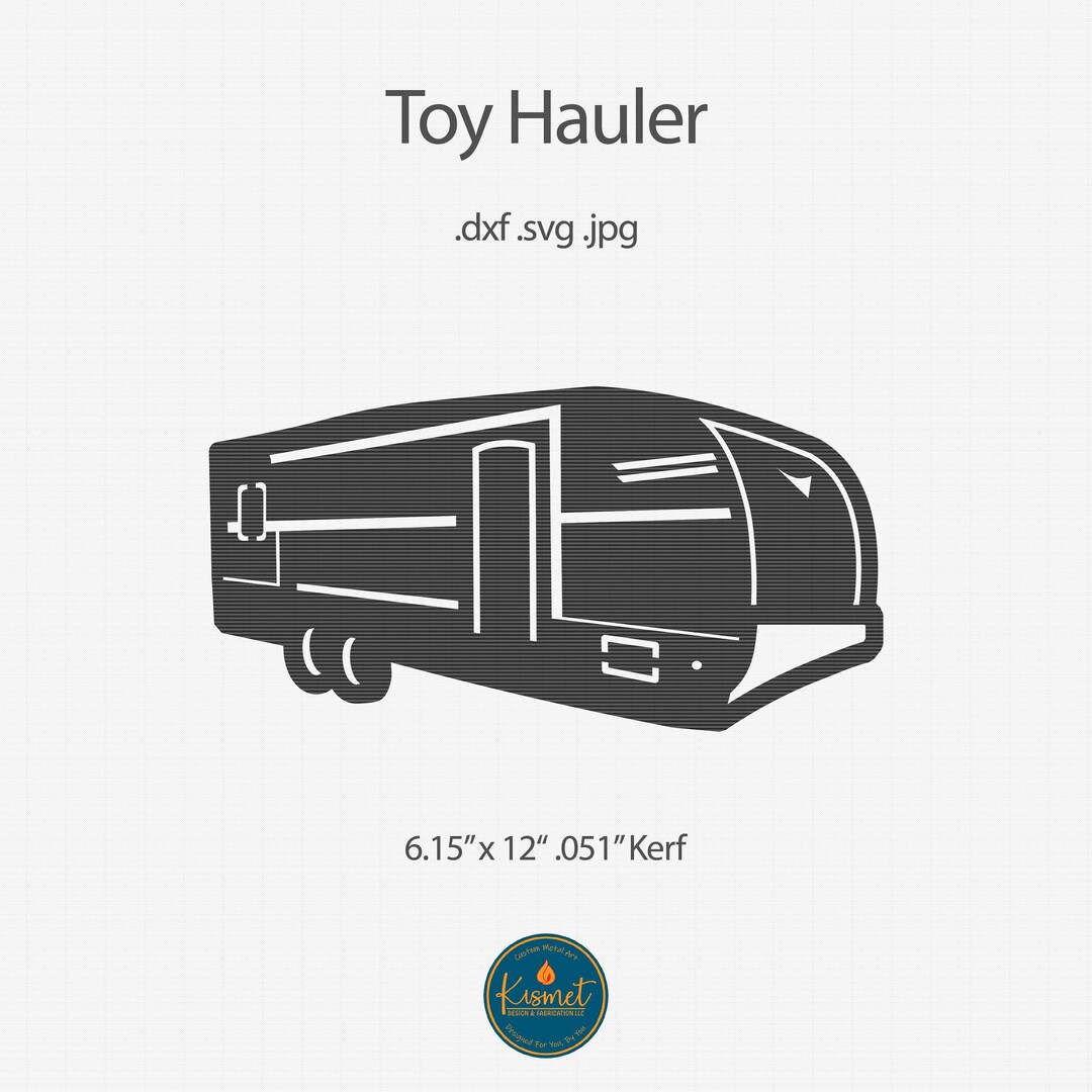 Camper Dxf File for Cnc Plasma Cutting, Toy Hauler Vector File for ...