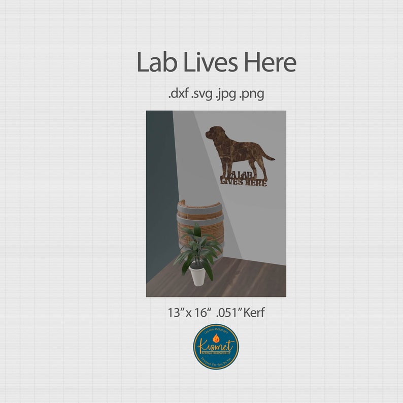 Monogram Dog Sign Svg Files for Laser Cutting, Personalized Labrador ...