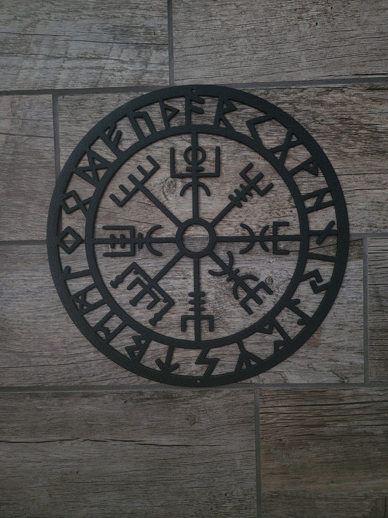 Vegvisir Metal Wall Art Compass Sign Cut Files for CNC Plasma Cutting ...
