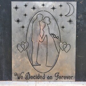 Wedding Sign SVG: CNC Plasma DXF, Laser Cut File, Cricut Waterjet ...