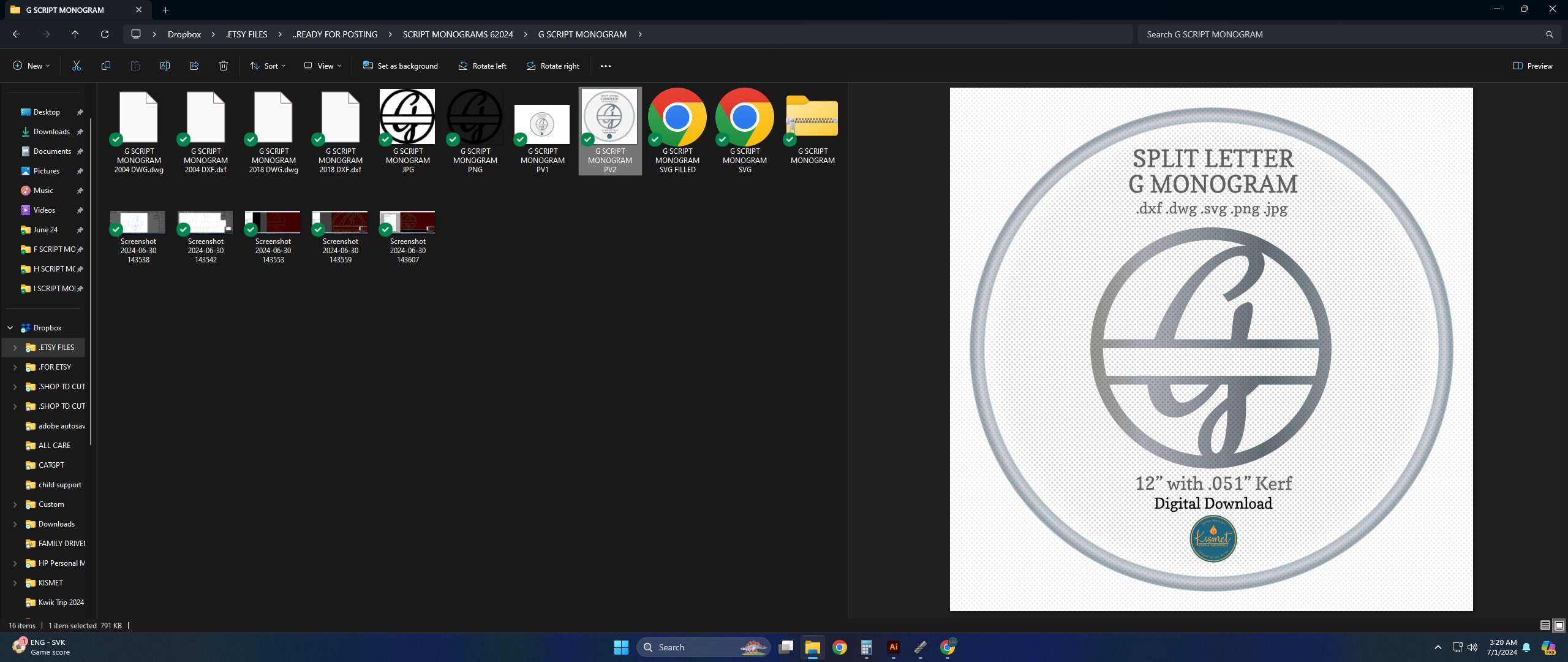 Split Letter Monogram Svg Files for Laser Cut Signs, Letter G Monogram ...