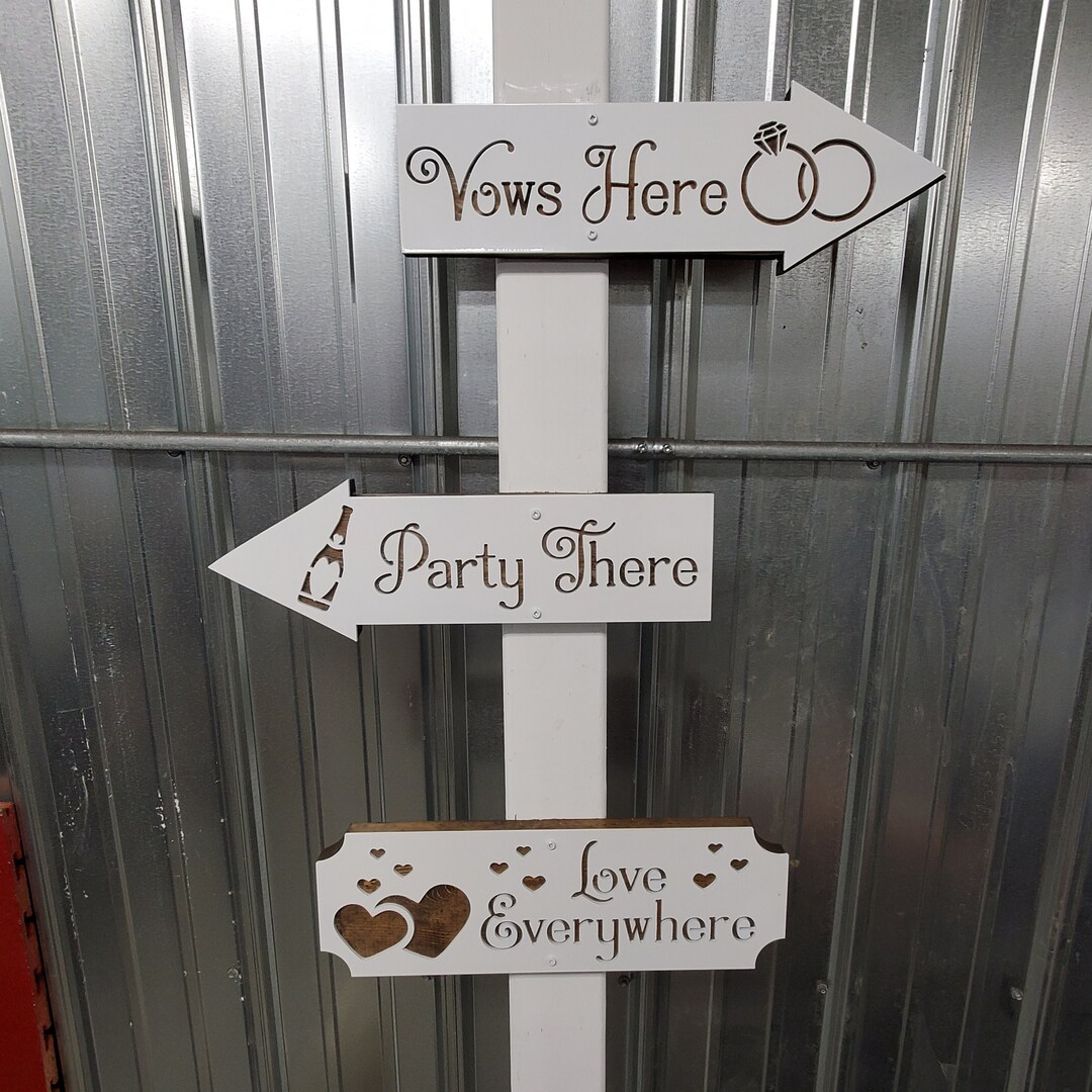 Wedding Sign Dxf File for Cnc Plasma, Wedding Party Sign Svg File for ...