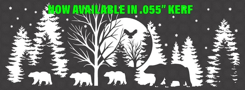 Bear Panel Dxf Files for Cnc Plasma Cutting, Nature Scene Svg Files for ...