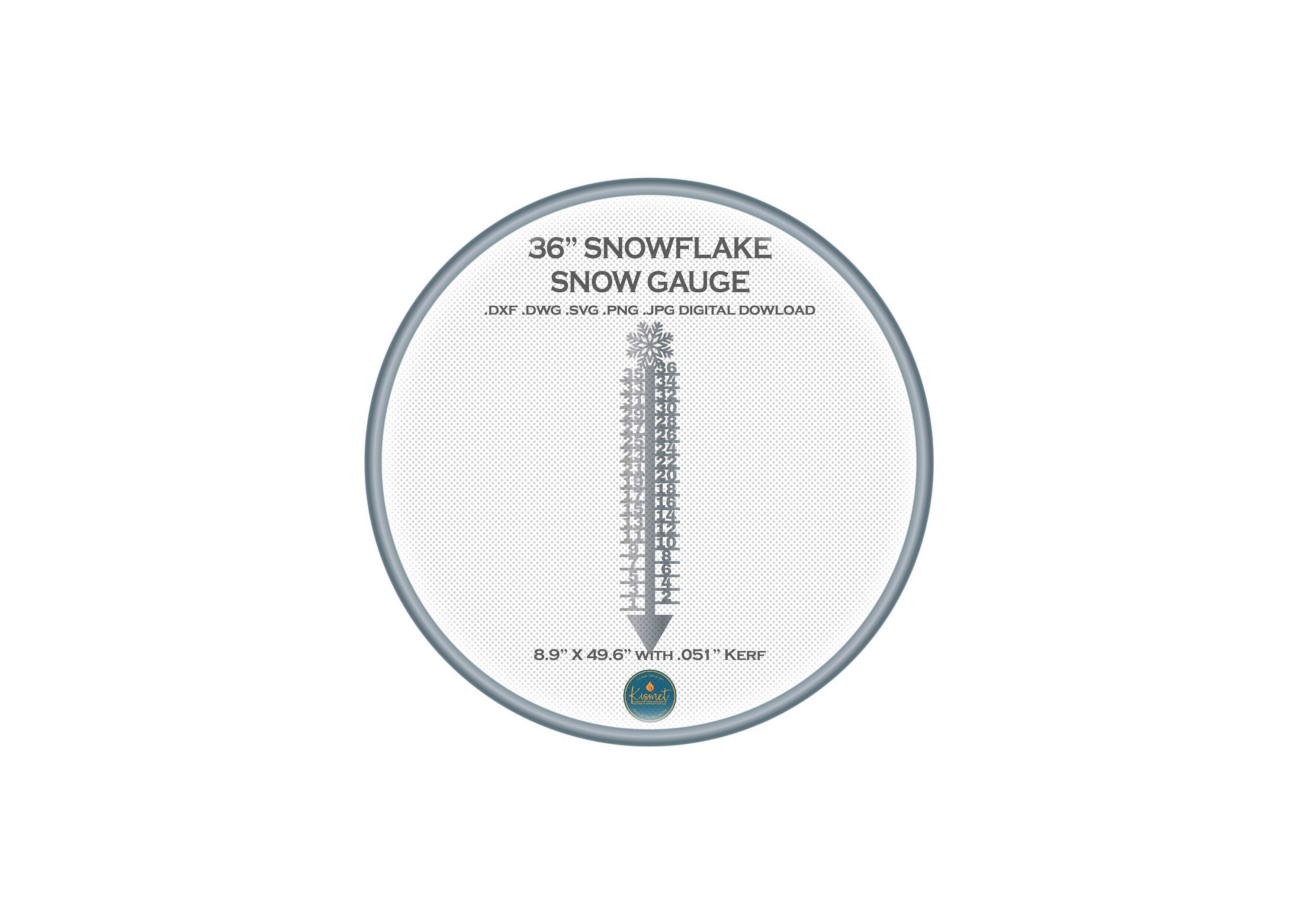 Snow Gauge Dxf Files for Plasma Cutter, Snow Measurement Stake Svg ...