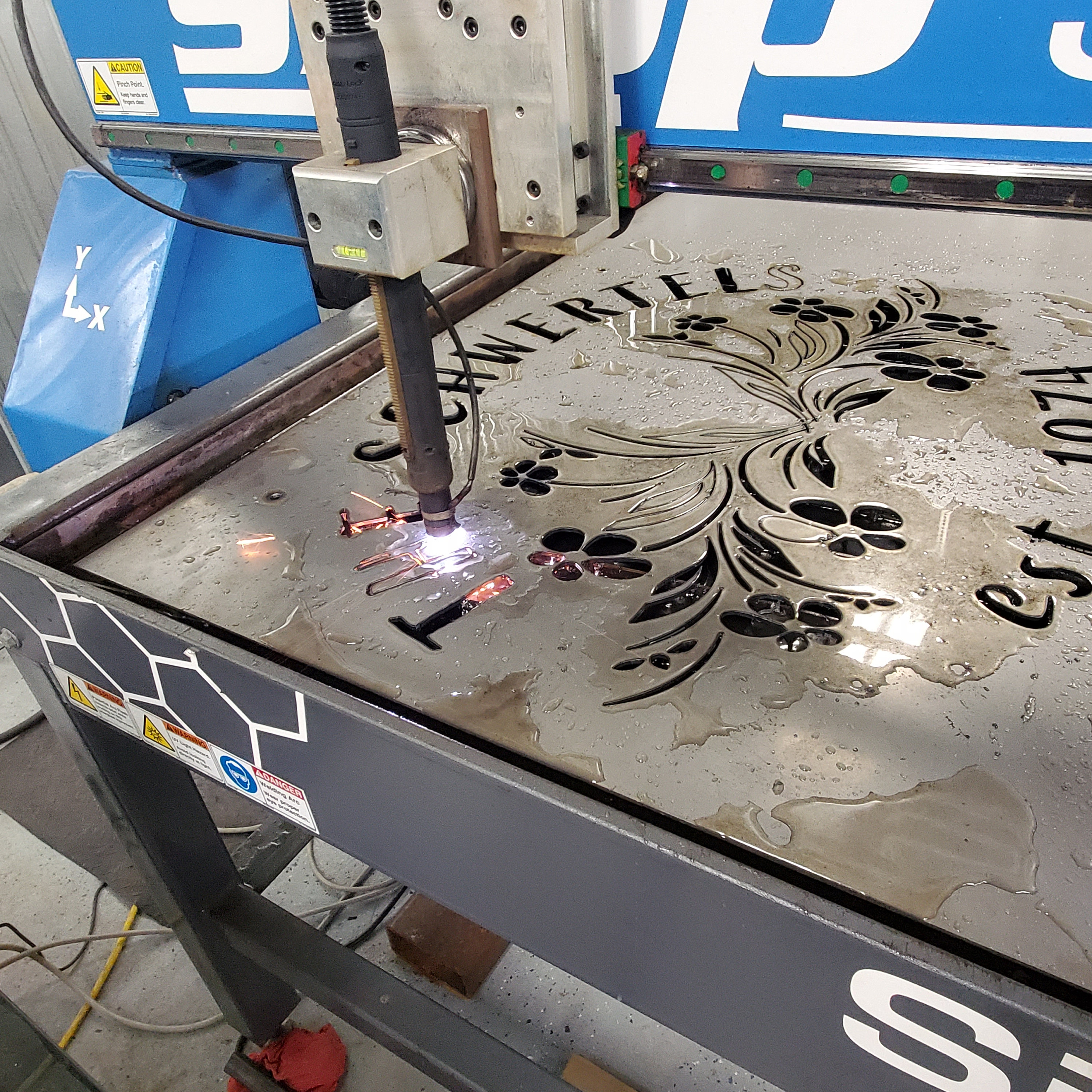 Personalized Floral Sign DXF CNC Plasma, Garden Sign SVG, Laser Cut ...