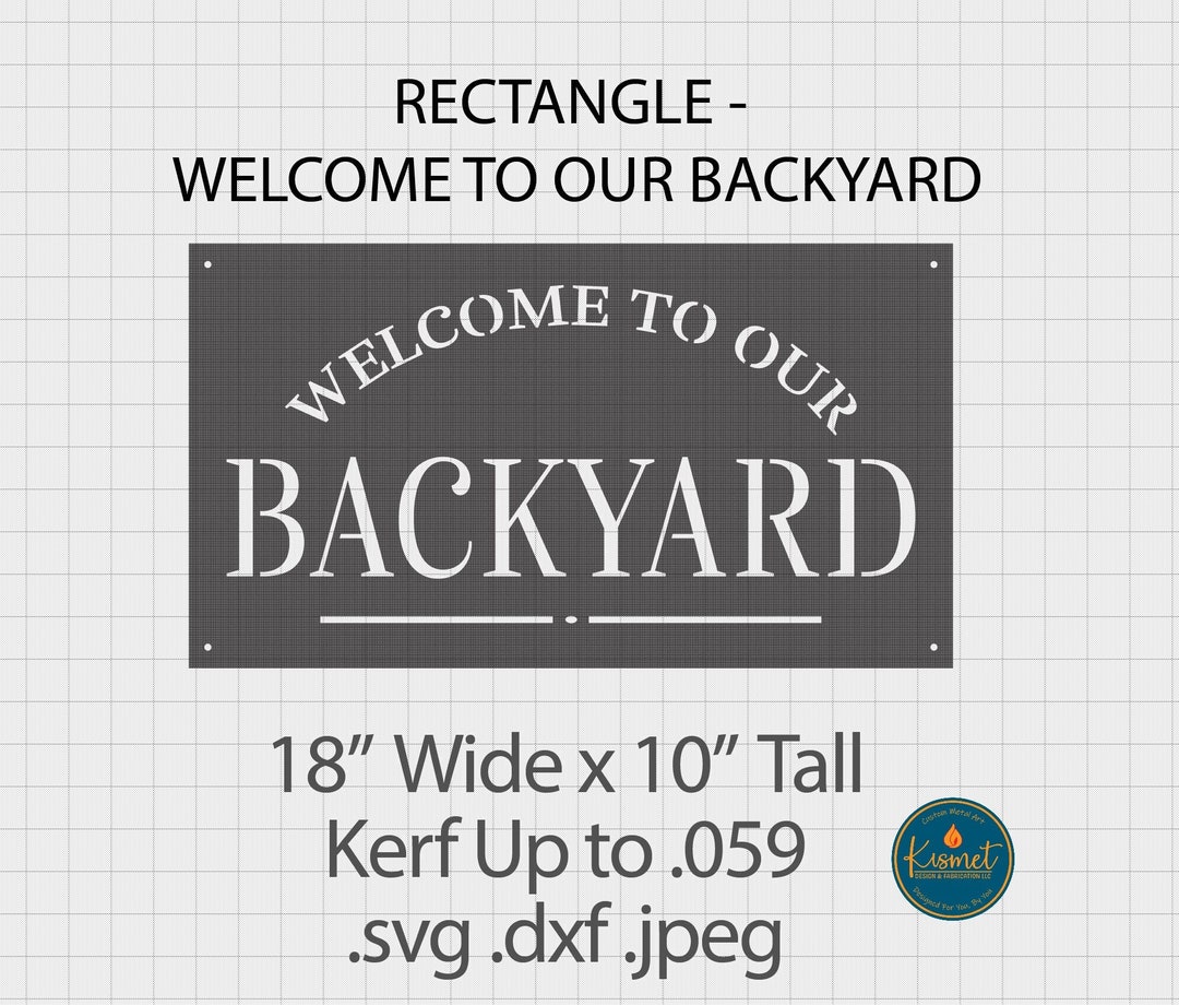 Welcome Dxf for Cnc Plasma, Backyard Sign Cut Files for Laser Cutting ...