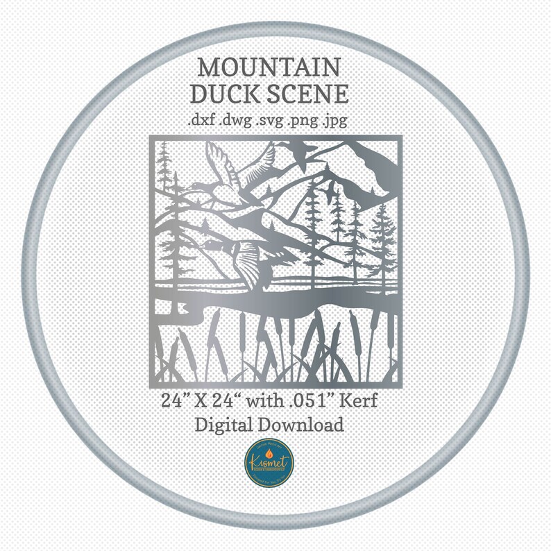 Duck Dxf File for Cnc Plasma Cut Sign, Duck Scene Svg File for Laser ...