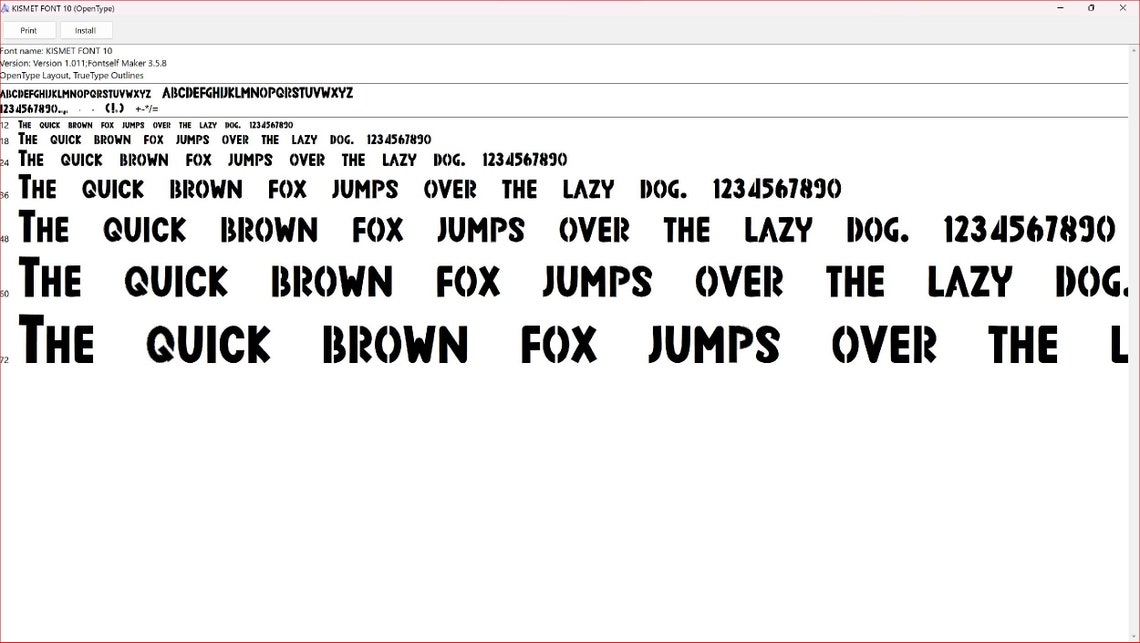 Stencil Font Svg Files for Cnc, Serif Font Ttf Digital Download, Sans ...