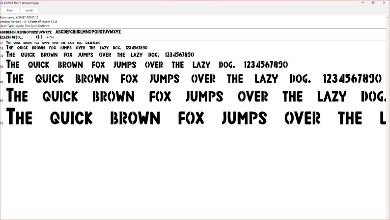 Stencil Font Svg Files for Cnc, Serif Font Ttf Digital Download, Sans ...