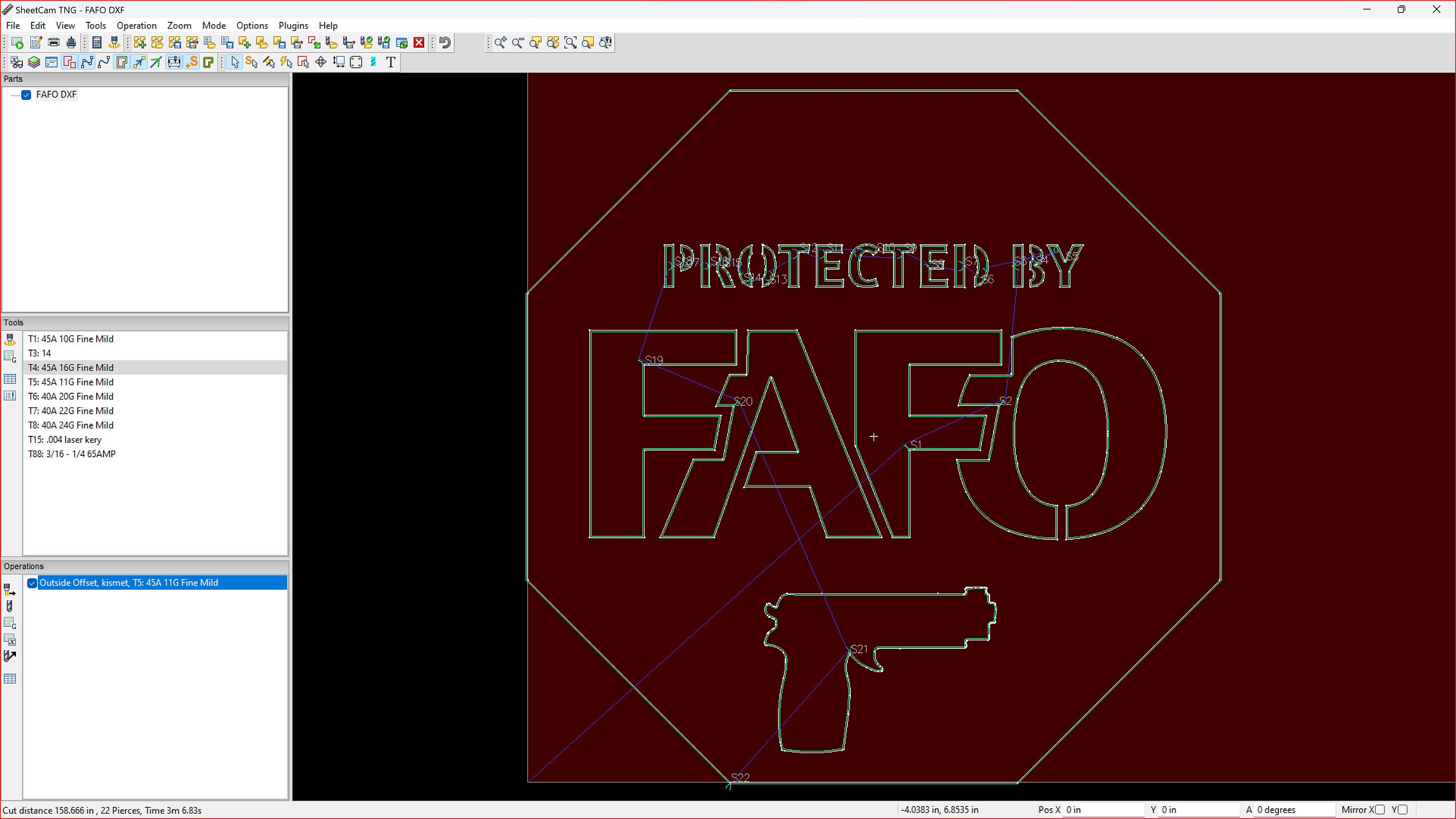 FAFO Sign Dxf Files for Plasma, Protected by Funny Sign Design Svg ...