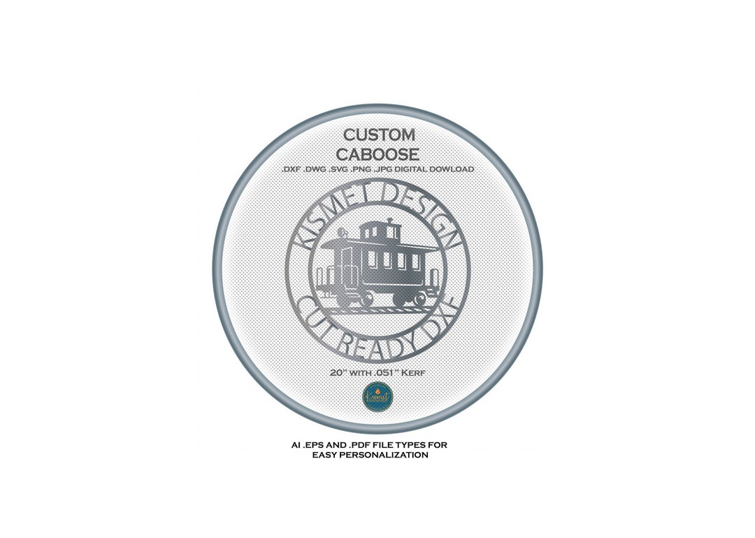 Custom Train Sign Dxf File for Cnc Plasma Cutting, Caboose Train Svg ...