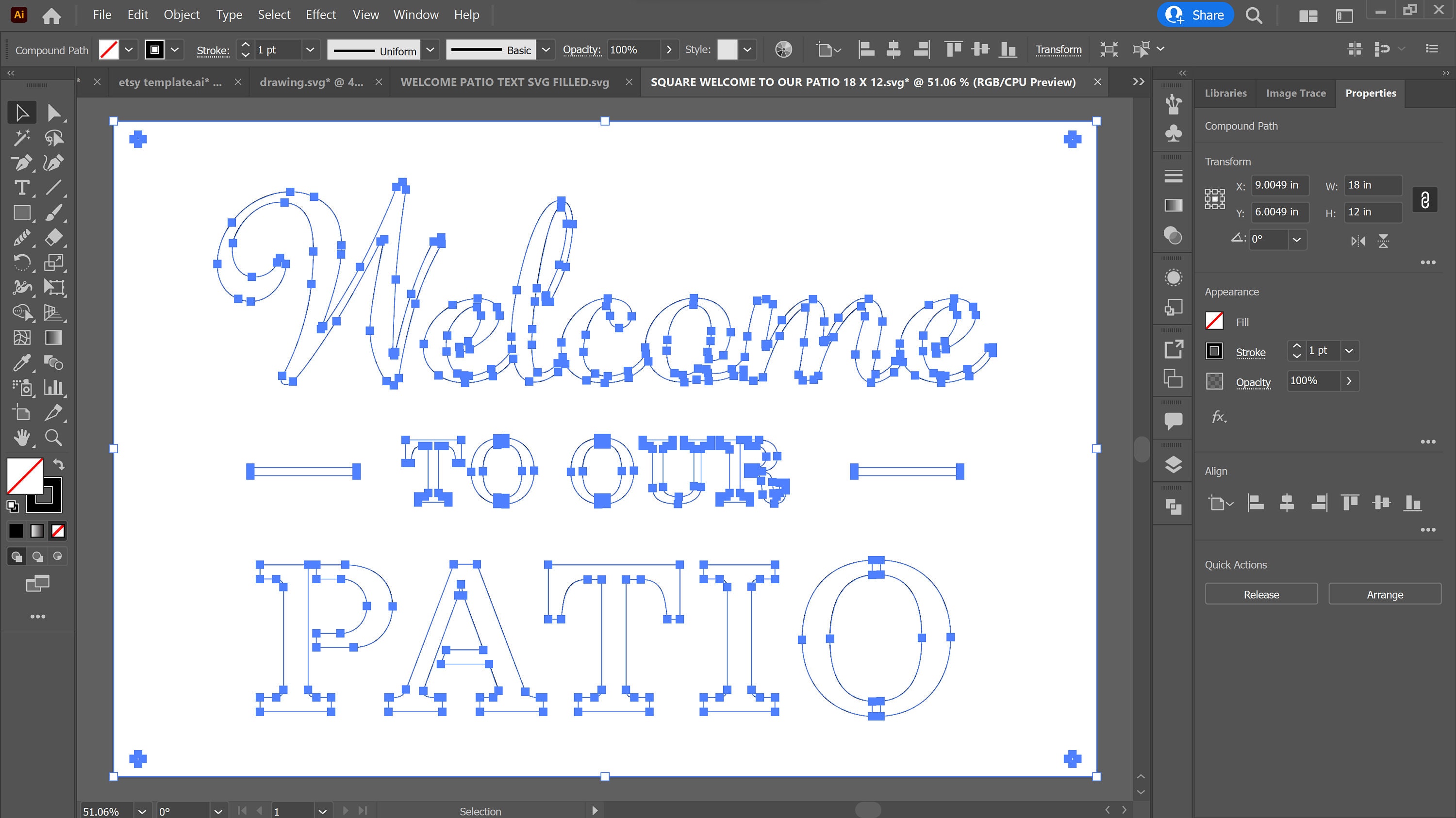 Welcome Dxf File for Cnc Plasma, Patio Cut Files, Kismet Cut Ready DXF ...